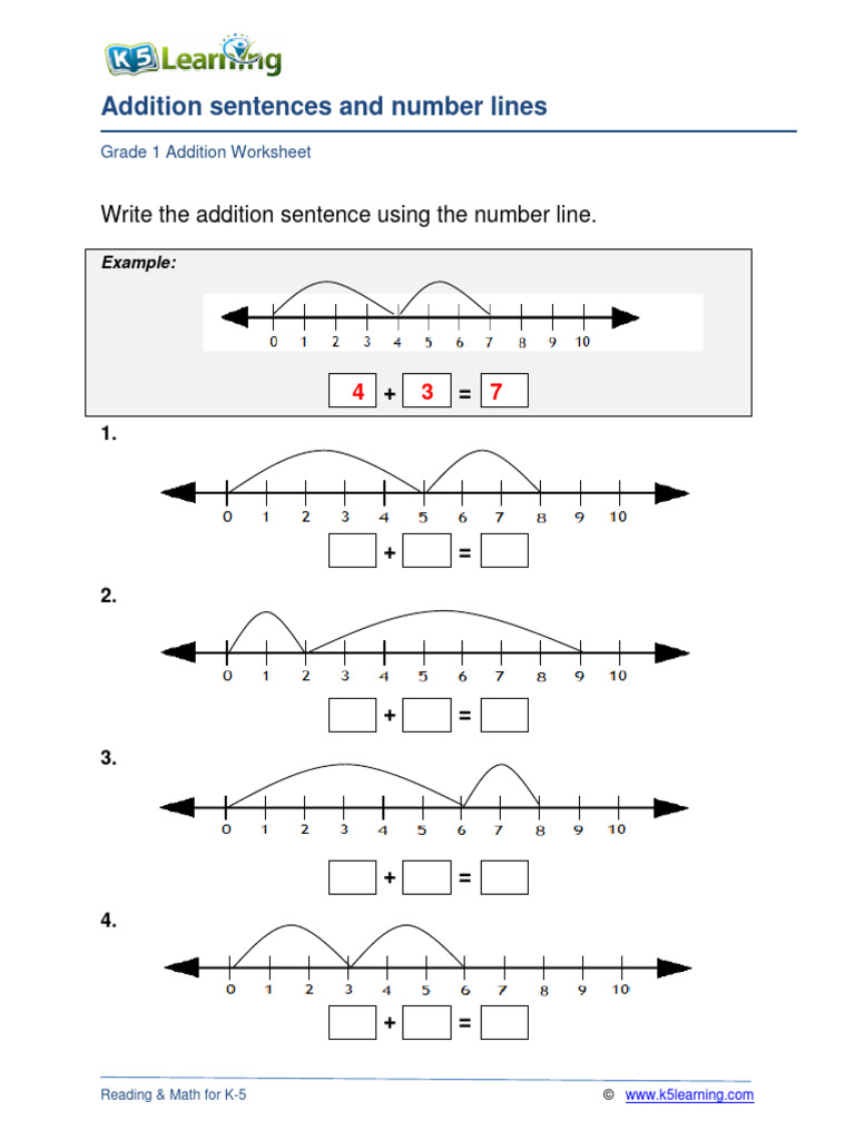 Grade 1 Addition with Number Lines | PDF | Teaching Methods & Materials