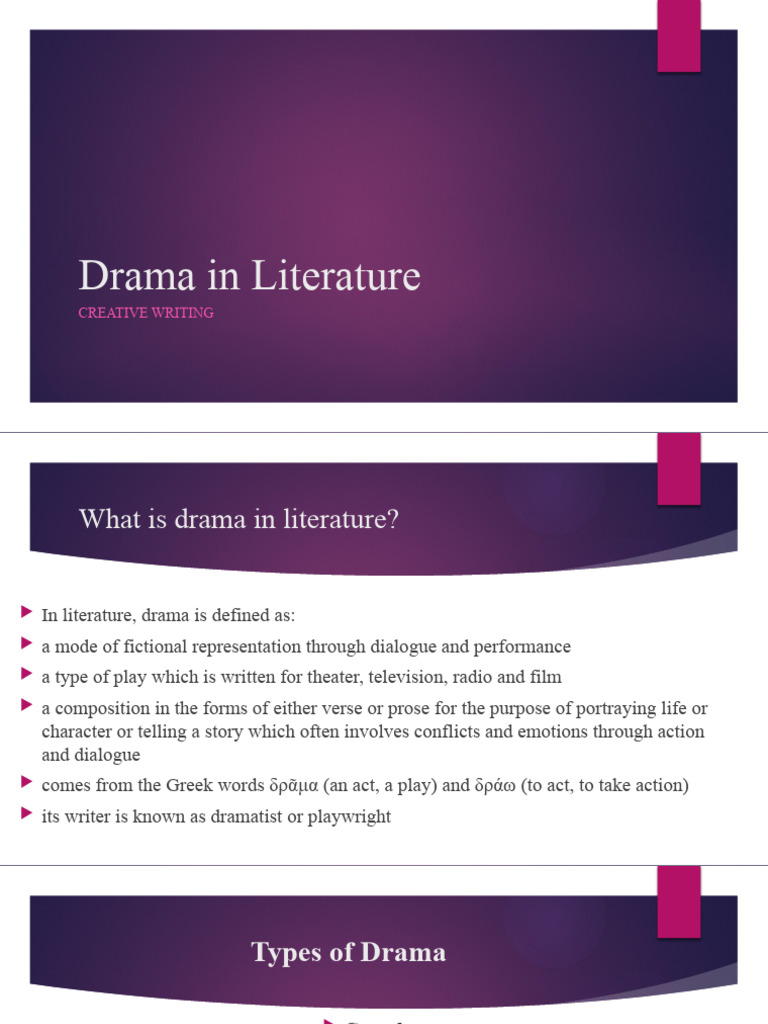 Drama in Literature | PDF | General Fiction