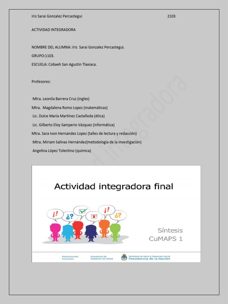 Actividad Integradora Final 1 | PDF | Péptido
