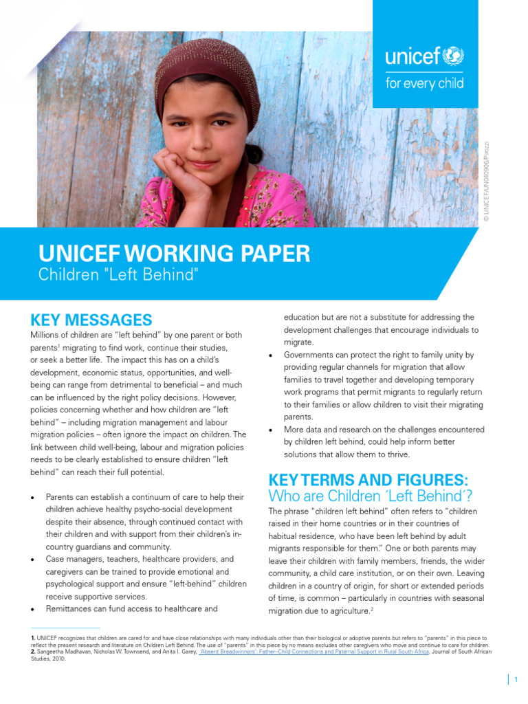 Children Left Behind | PDF | Migrant Worker | International Labour ...