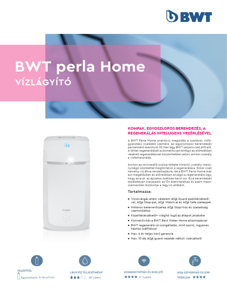 BWT Perla Home Termek Adatlap | PDF