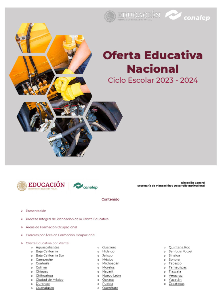 Catalogo de La Oferta Educativa Nacional 2023-2024 09 (1) | PDF ...
