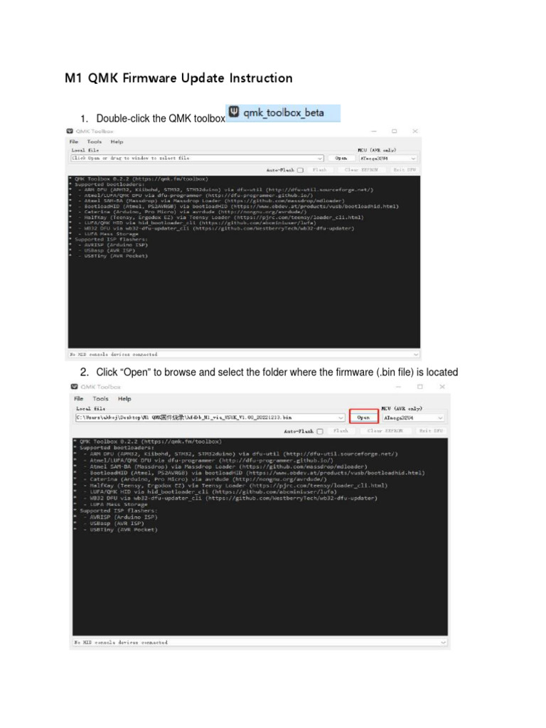 M1 QMK Firmware Upgrade Guide | PDF | Computers | Technology & Engineering