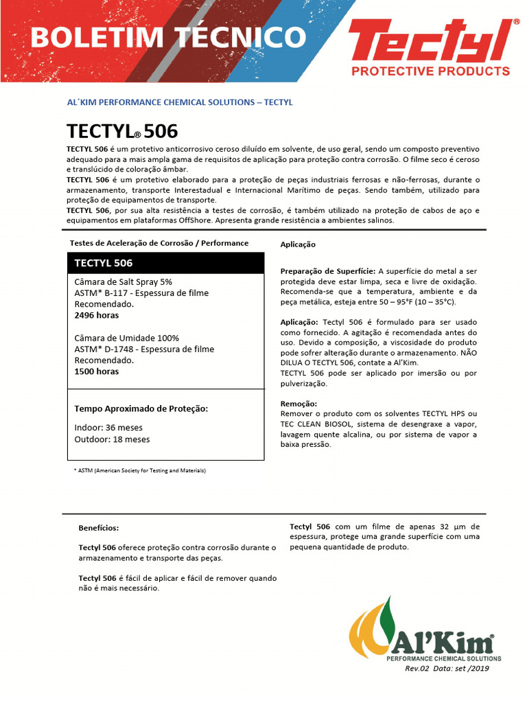 Tectyl 506 2019 | PDF | Corrosão | Química