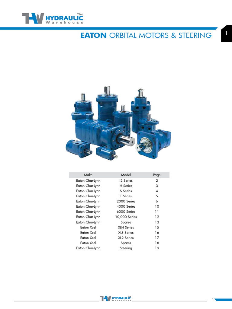 Eaton Orbital Motors & Steering Guide | PDF | Axle | Torque