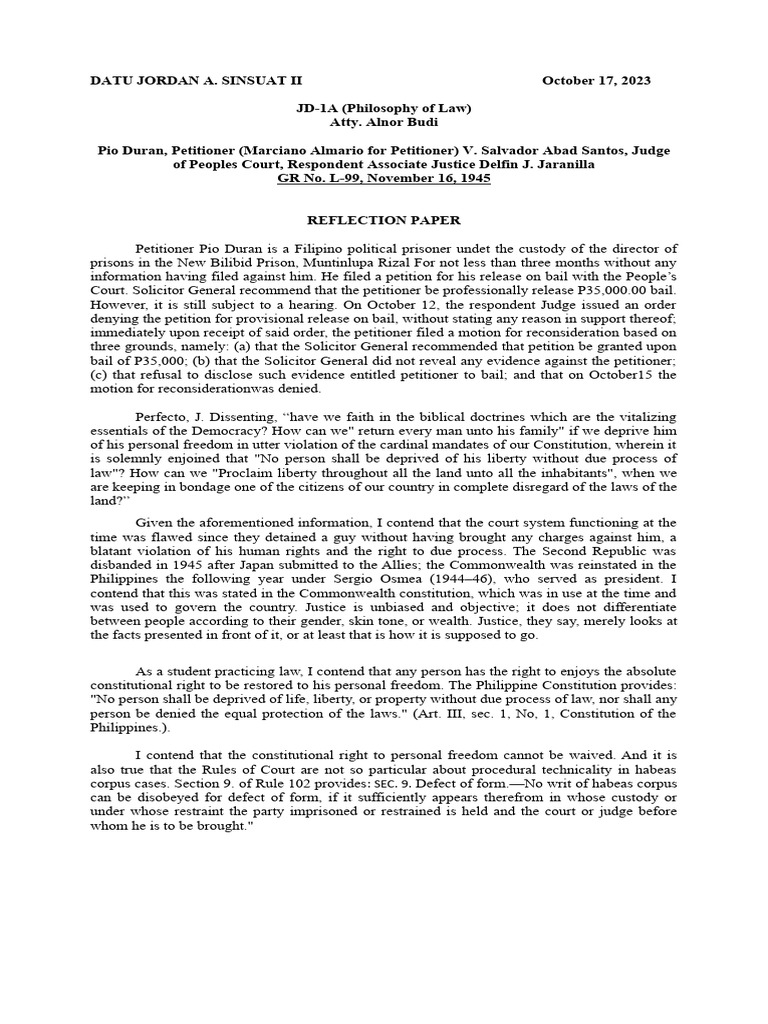 Reflection Philo | PDF