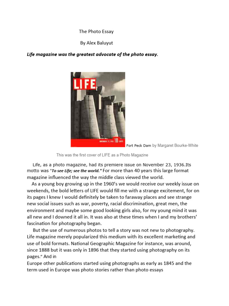 The Photo Essay Today by Alex Baluyut | PDF | Essays