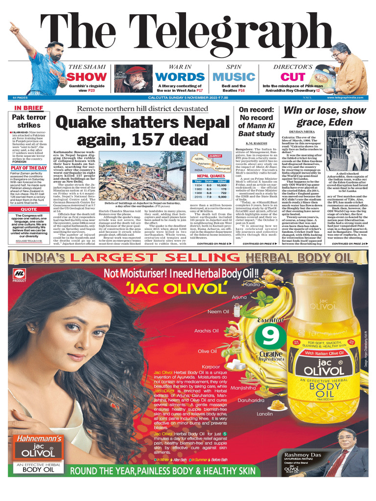 Telegraph Calcutta 05-11-2023 | PDF