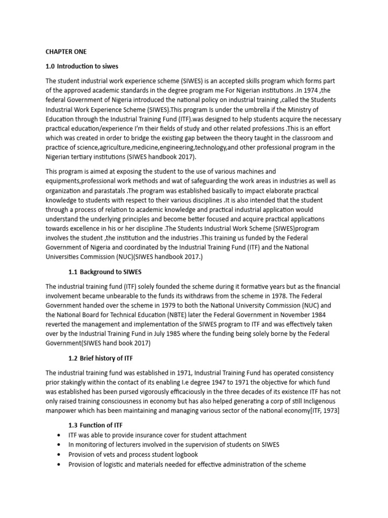 Overview of SIWES Program in Nigeria | PDF | Business