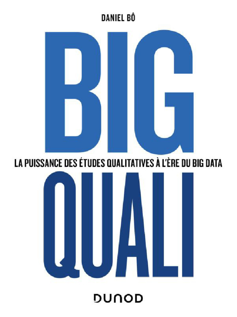 Big Quali La Puissance Des Etudes Qualitatives A L Ere Du Big Data 2022 Daniel Bo | PDF | Big ...