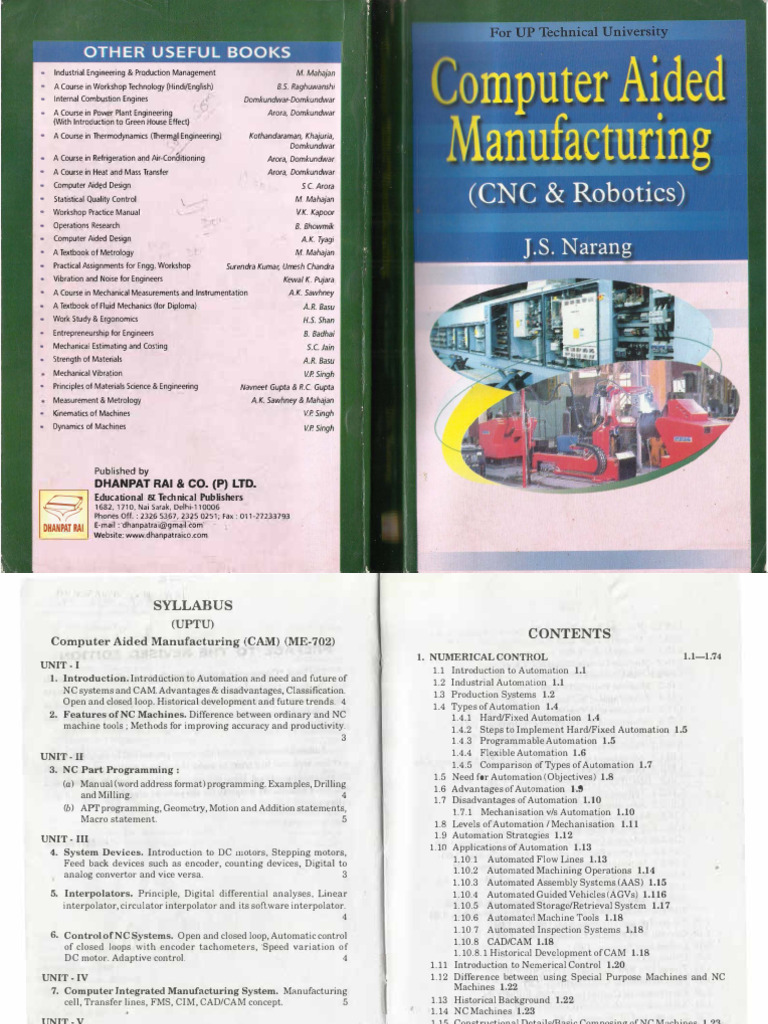 J. S. Narang - Computer Aided Manufacturing-Dhanpat Rai & Co Private Limited (2001) | PDF ...