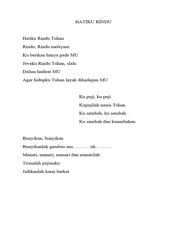 Hatiku Rindu | PDF