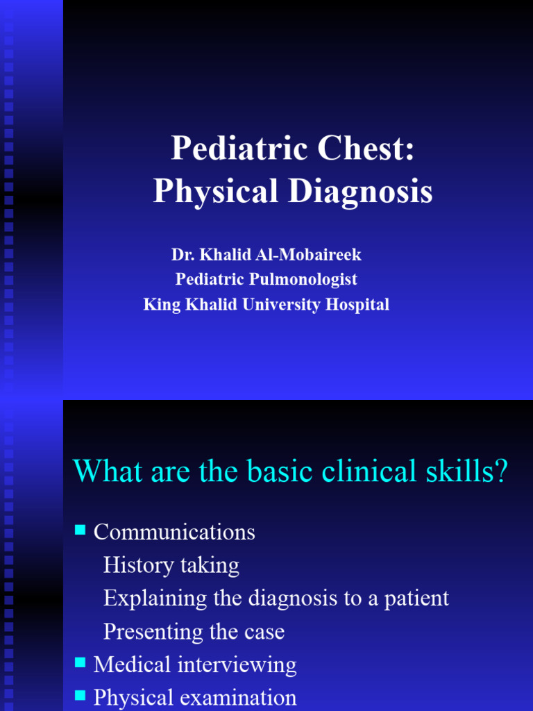 Pediatric Chest Exam Techniques | PDF | Wellness