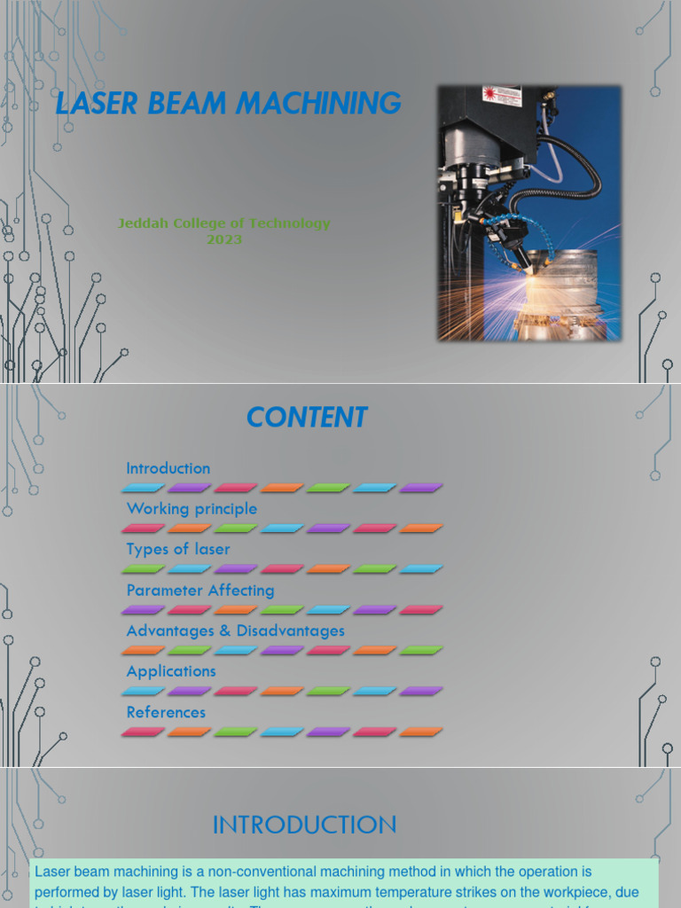 Laser Beam Machining Overview | PDF | Laser | Machining