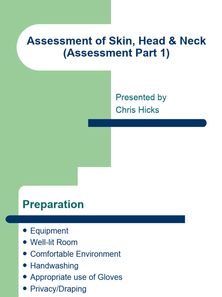 Skin, Head & Neck Assessment-1 | PDF | Neck | Symmetry