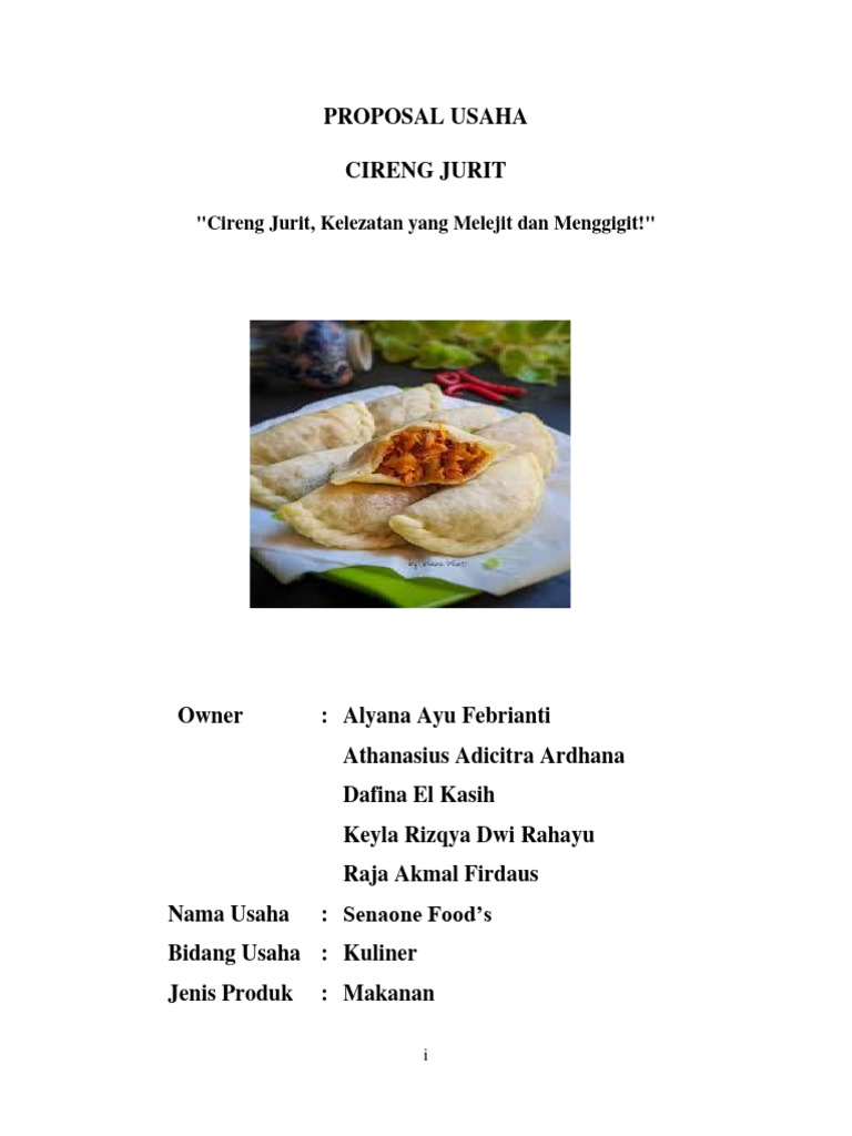 Proposal Usaha Cireng Jurit | PDF