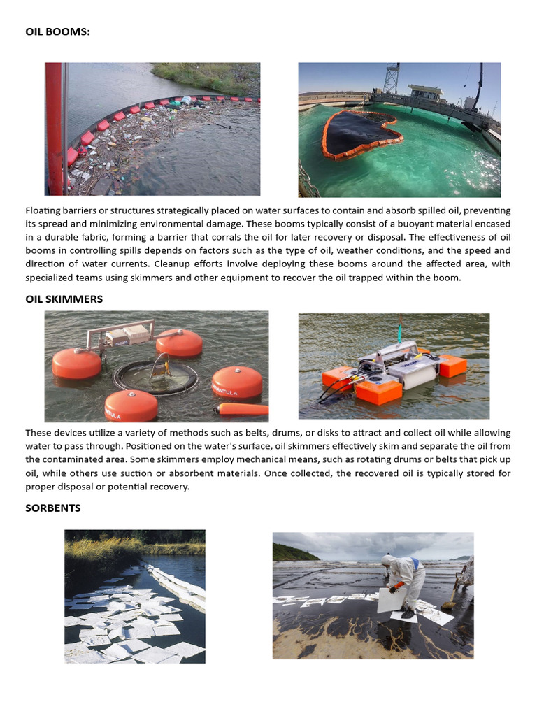 Methods Used For Oil Spill | PDF | Oil Spill | Water