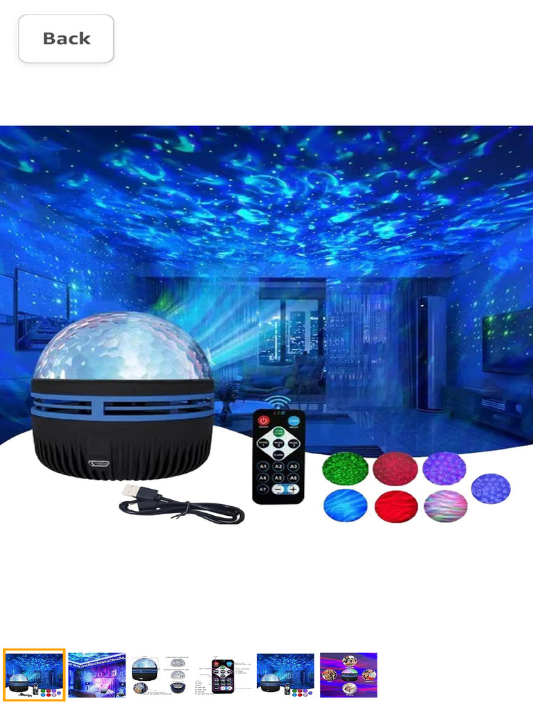 2-In-J1 Northern Lights and Ocean Wave Projector, Starlight Projector With Remote Control, LED ...