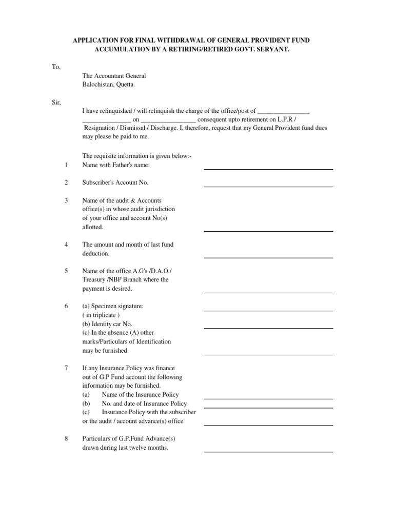 GPF Final Payment | PDF | Financial Services | Personal Finance