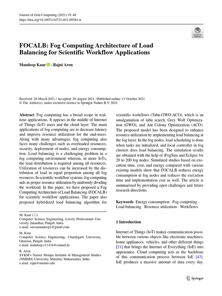 Task | PDF | Internet Of Things | Load Balancing (Computing)