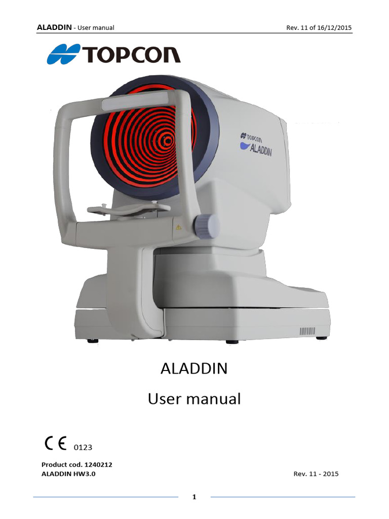 Alladin User Manual | Download Free PDF | Ophthalmology | Human Eye