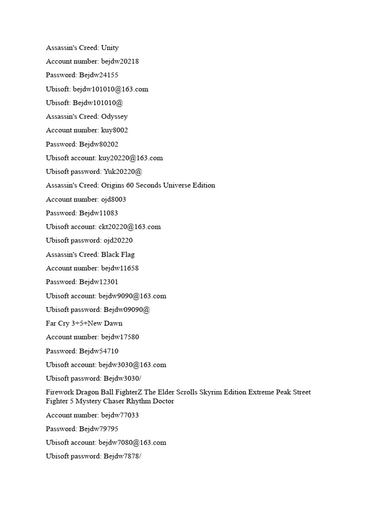 Gameslist | PDF | Ubisoft