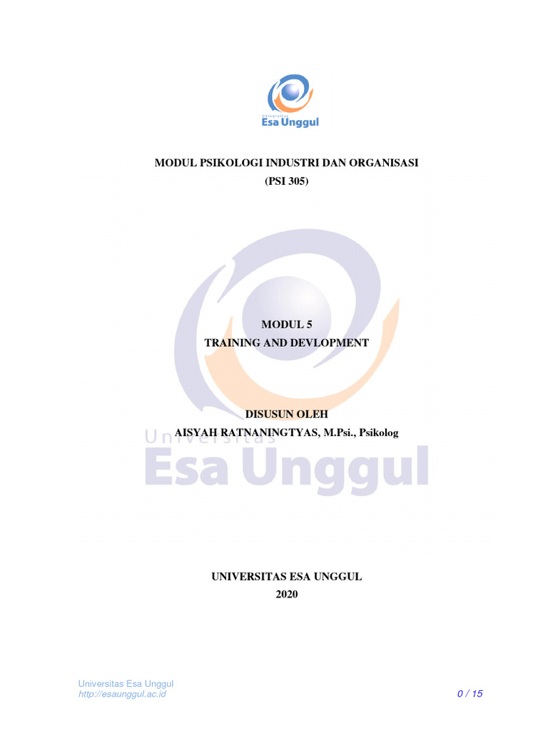 PIO 5 Training Development Modul | PDF