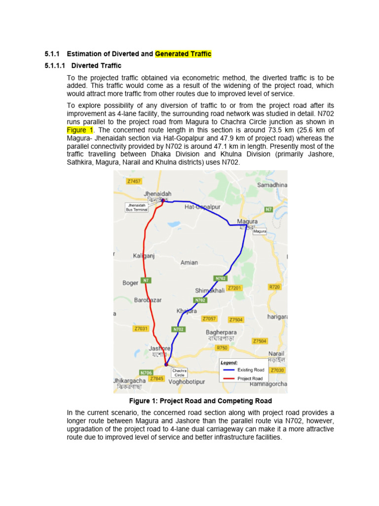Traffic Diversion Analysis for Project Road | PDF | Road | Traffic