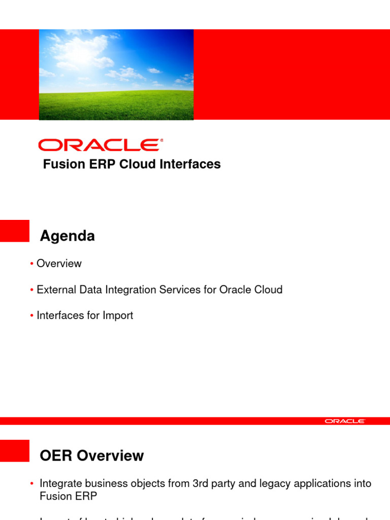 Fusion ERP Cloud Interfaces | PDF