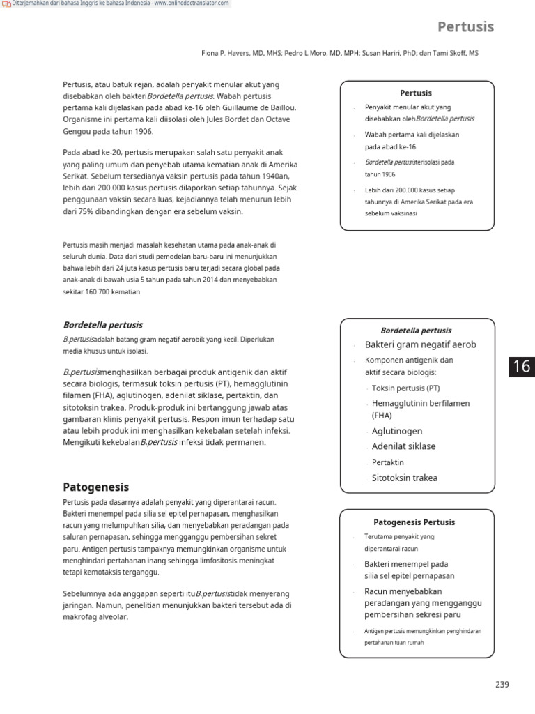 Panduan Lengkap tentang Pertusis | PDF