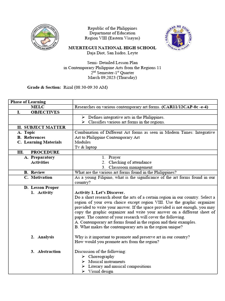 Cpar 9 | PDF | The Arts | Composition (Visual Arts)