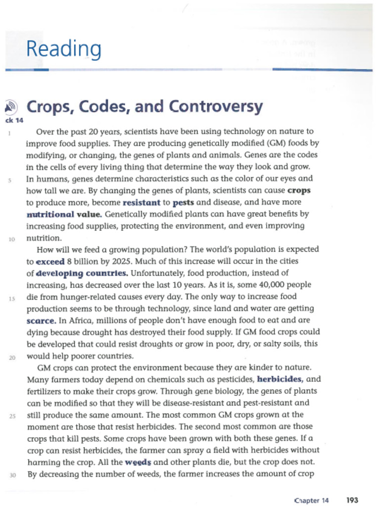 Crops, Codes and Controversy Sts | PDF