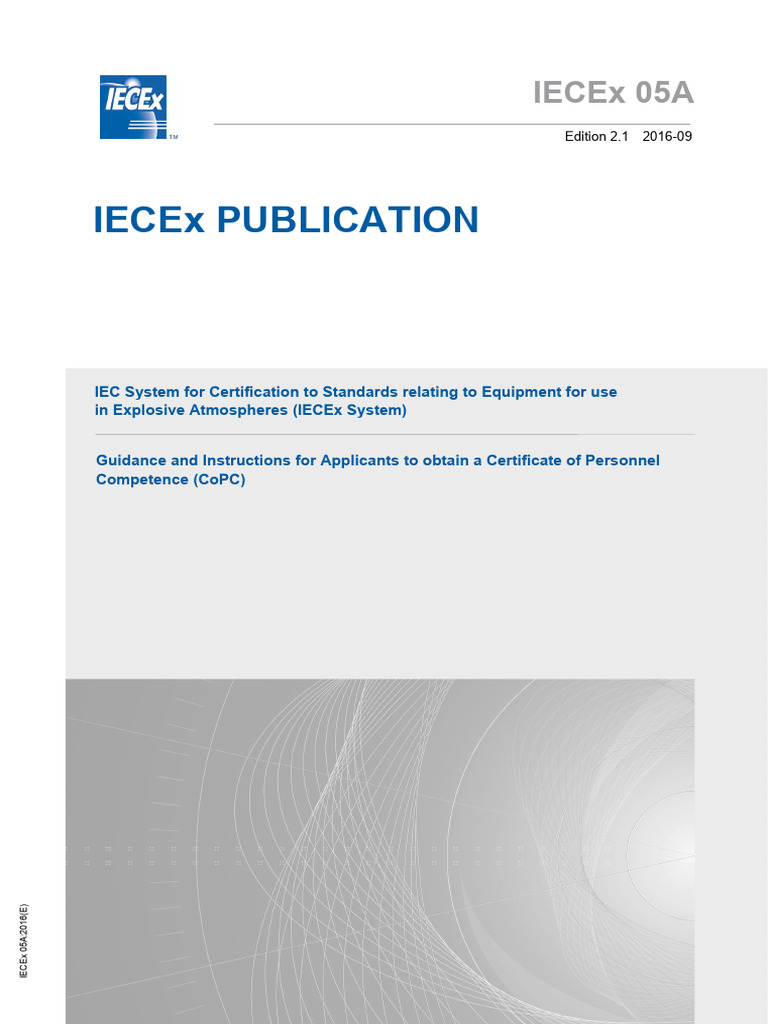 iecex05A-Ed2 1 | PDF | Business | Technology & Engineering
