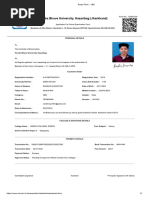 Exam Form - VBU SEM 2 | PDF