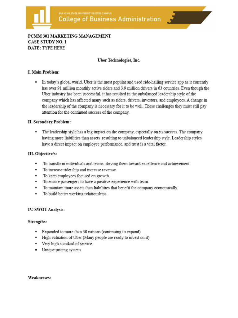 Case Study Format | PDF
