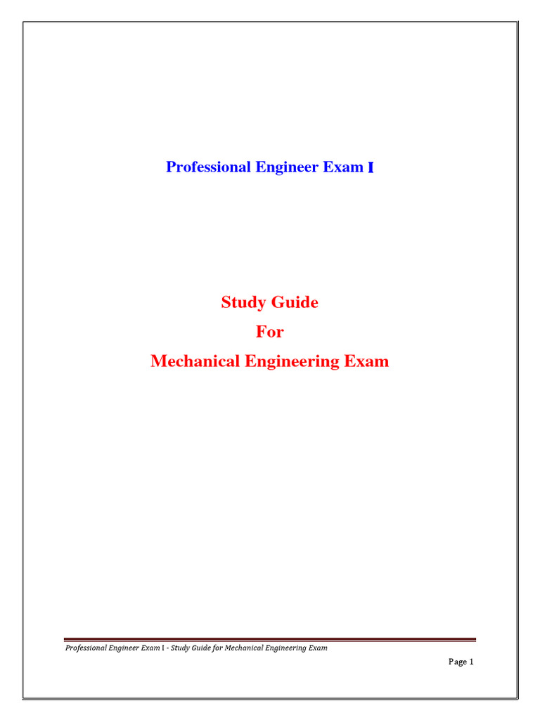 Mechanical Eng Study Guide | PDF | Engineering | Kinematics