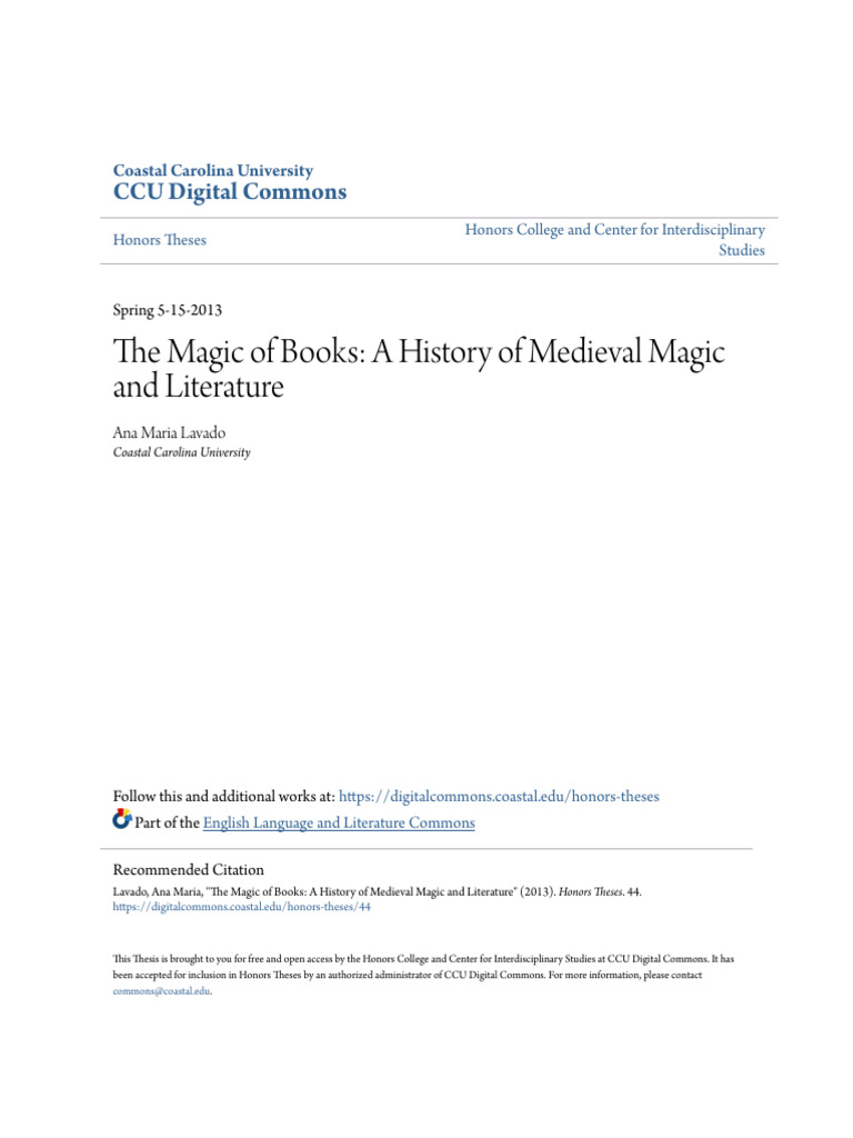 The Magic of Books - A History of Medieval Magic and Literature ...