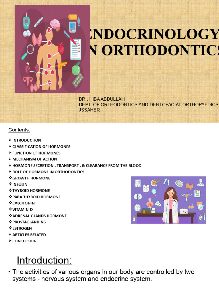 ENDOCRINOLOGY in Orthodontics - Dr. Hiba | PDF | Hormone | Bone