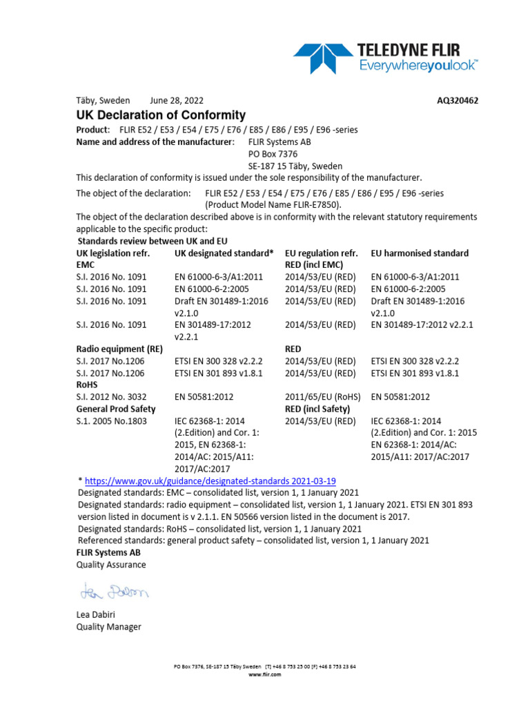 UK Declaration of Conformity | PDF | Regulation