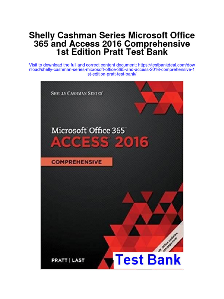 Shelly Cashman Series Microsoft Office 365 And Access 2016
