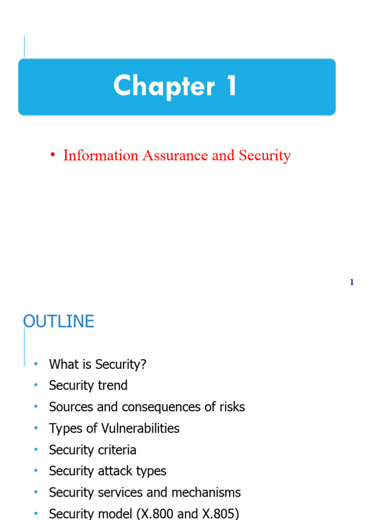 Chapter 1 Introduction Pdf Information Security Security