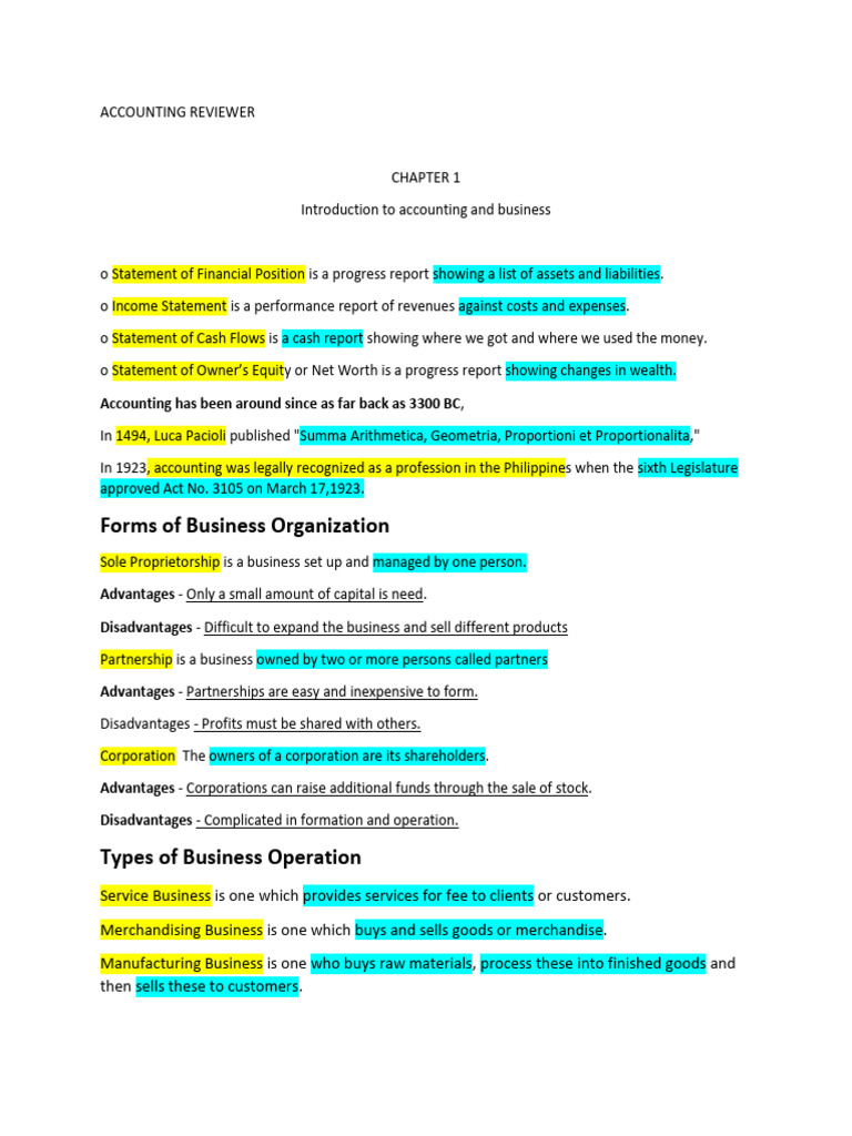 Accounting Reviewer | PDF