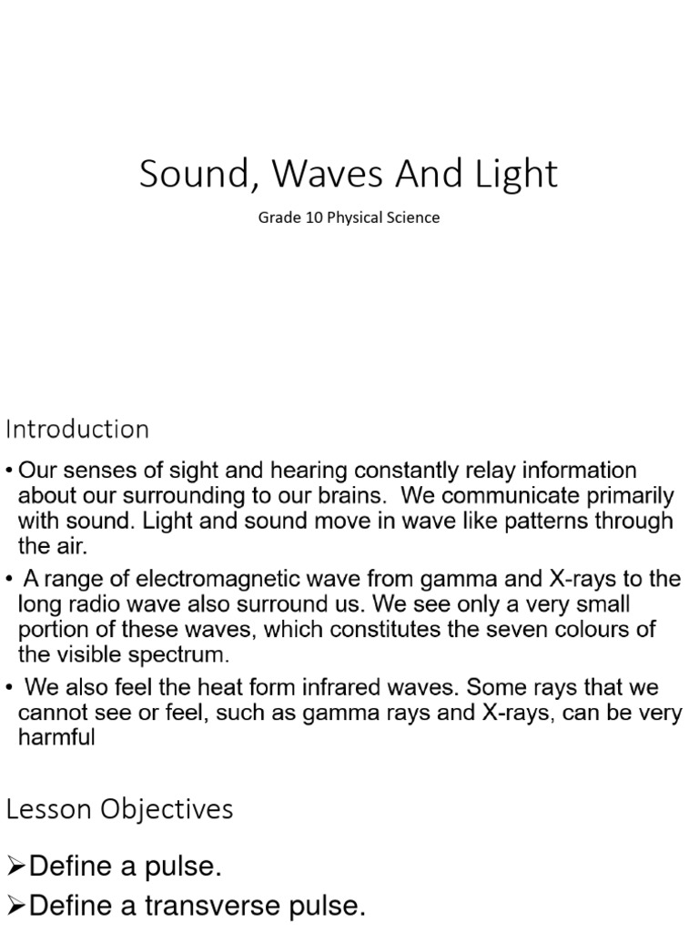 Waves Sound and Light | PDF