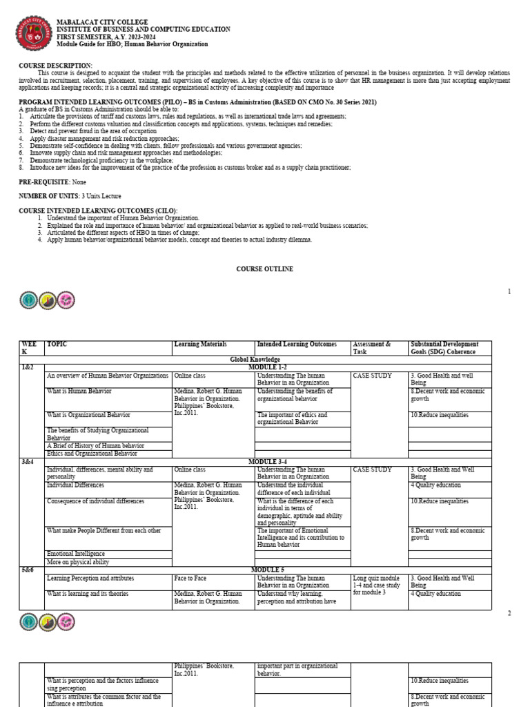 HBO-OBTL-Plan-2023-2024 | PDF