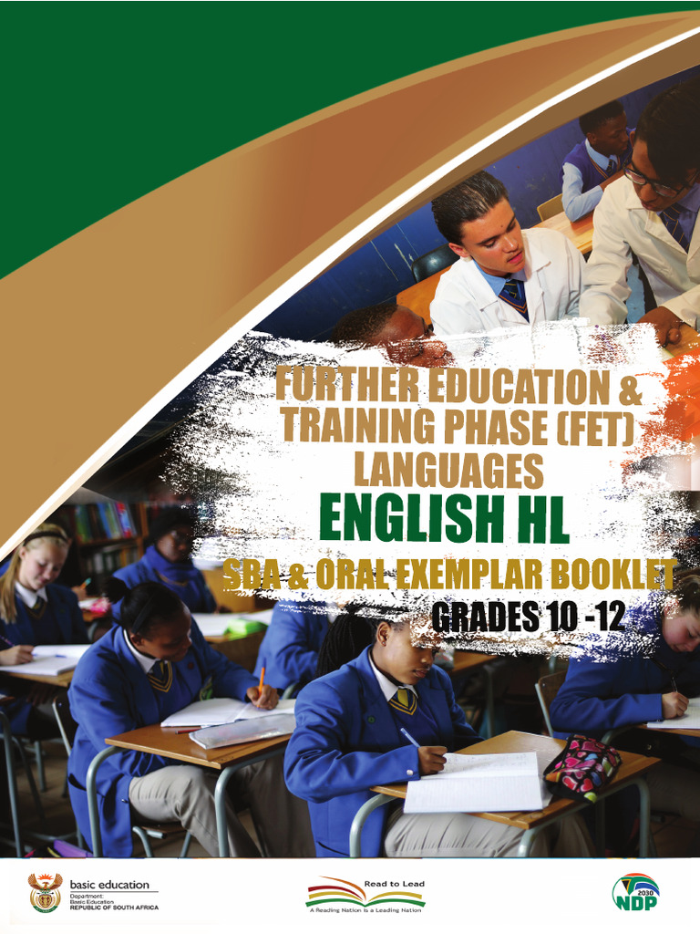 FET English HL SBA and Oral Exemplar Booklet Grades 10 - 12 | PDF | Educational Assessment ...