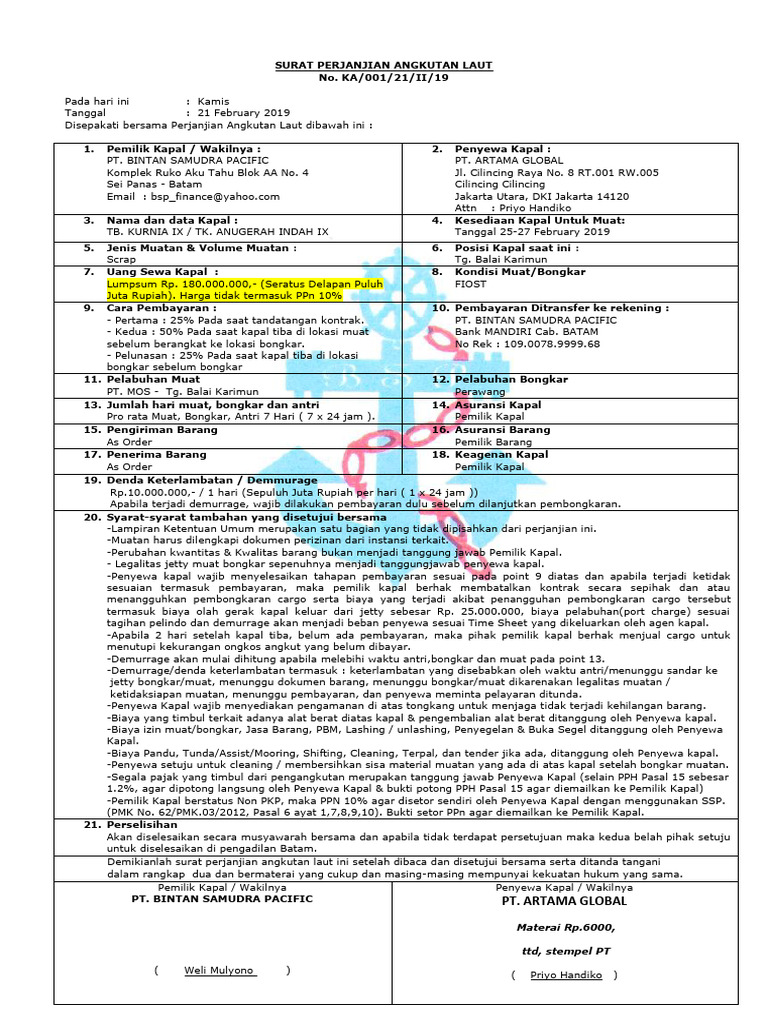 Ka Balai - Perawang (21 Feb'19) | PDF | Bisnis
