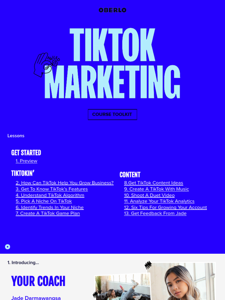 TikTok Marketing - Course Toolkit | PDF