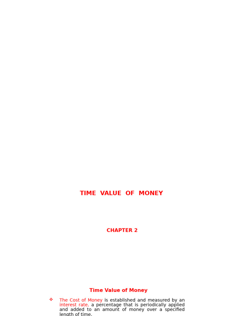 Chapter 2- Time Value of Money - Tagged | PDF | Cost Of Living | Interest