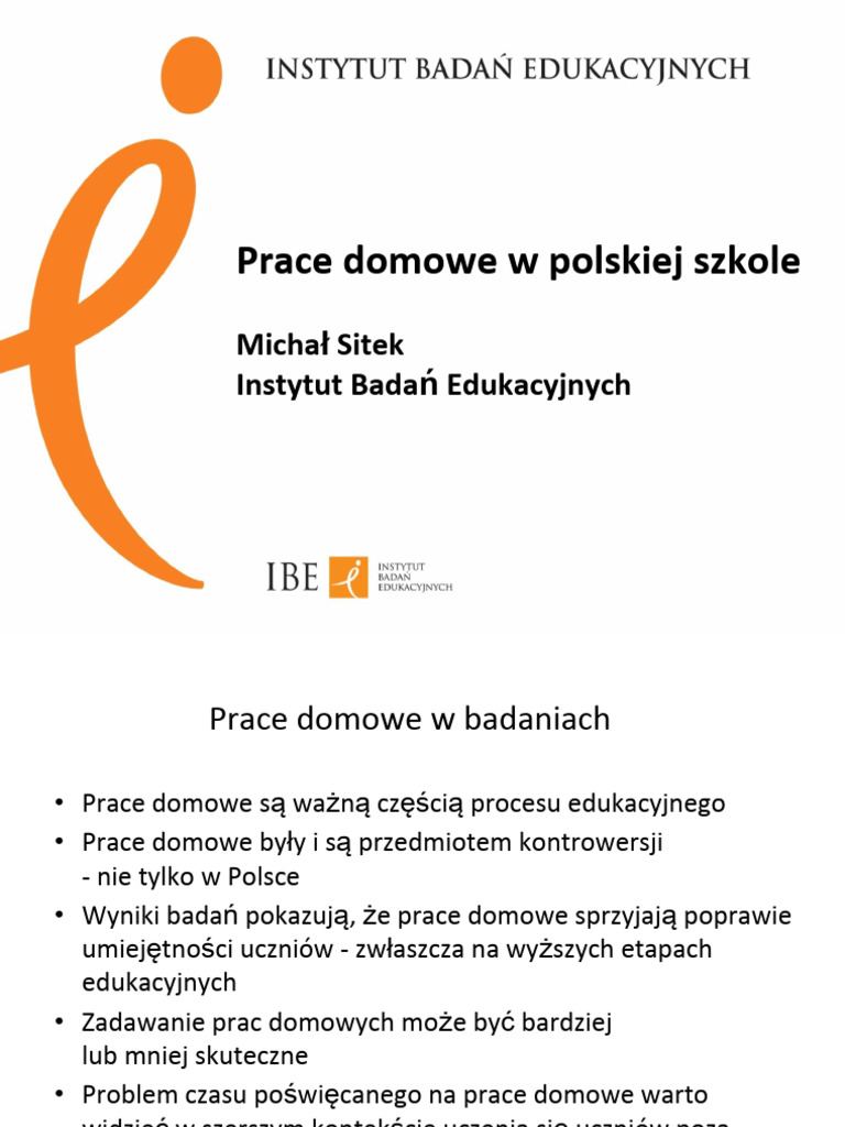 Prace Domowe W Polskiej Szkole2 1 | PDF