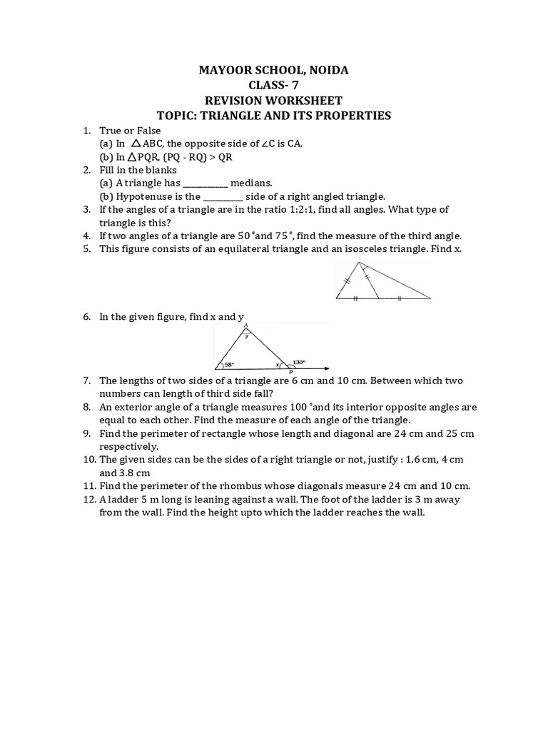 Rev WS Triangle and Its Properties | PDF | Science & Mathematics